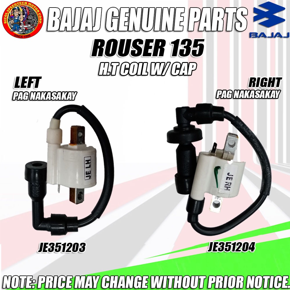 ROUSER 135 H.T COIL W/ CAP (KMC) (GENUINE: LEFT- JE351203 / RIGHT ...