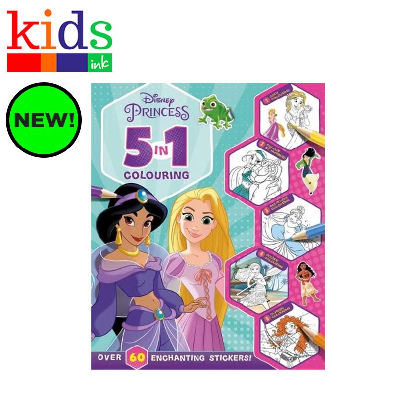 Disney Princess 5 In 1 Colouring - Kids Ink | Shopee Philippines