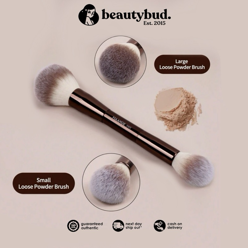 MAANGE Double-ended Face Brush (Dupe for Hourglass Veil Powder Brush ...