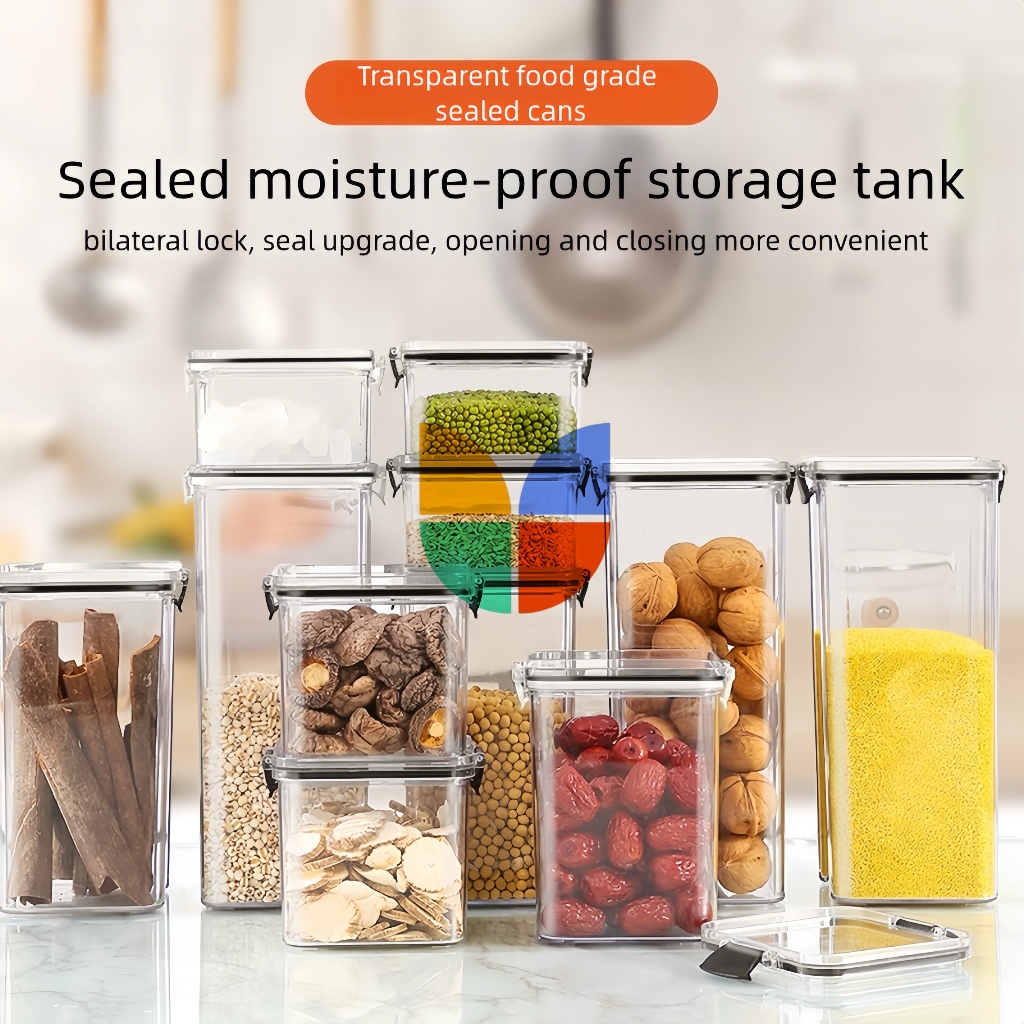 Premium Transparent Kitchen Food Storage Containers Eco-Friendly Sealed ...