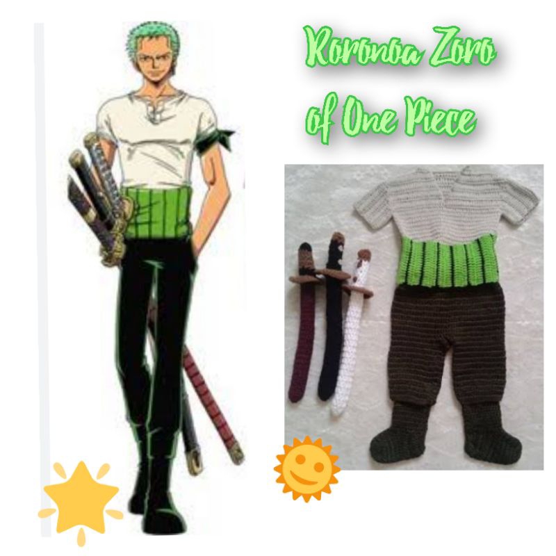 Roronoa Zoro of One Piece Crochet Costume | Shopee Philippines
