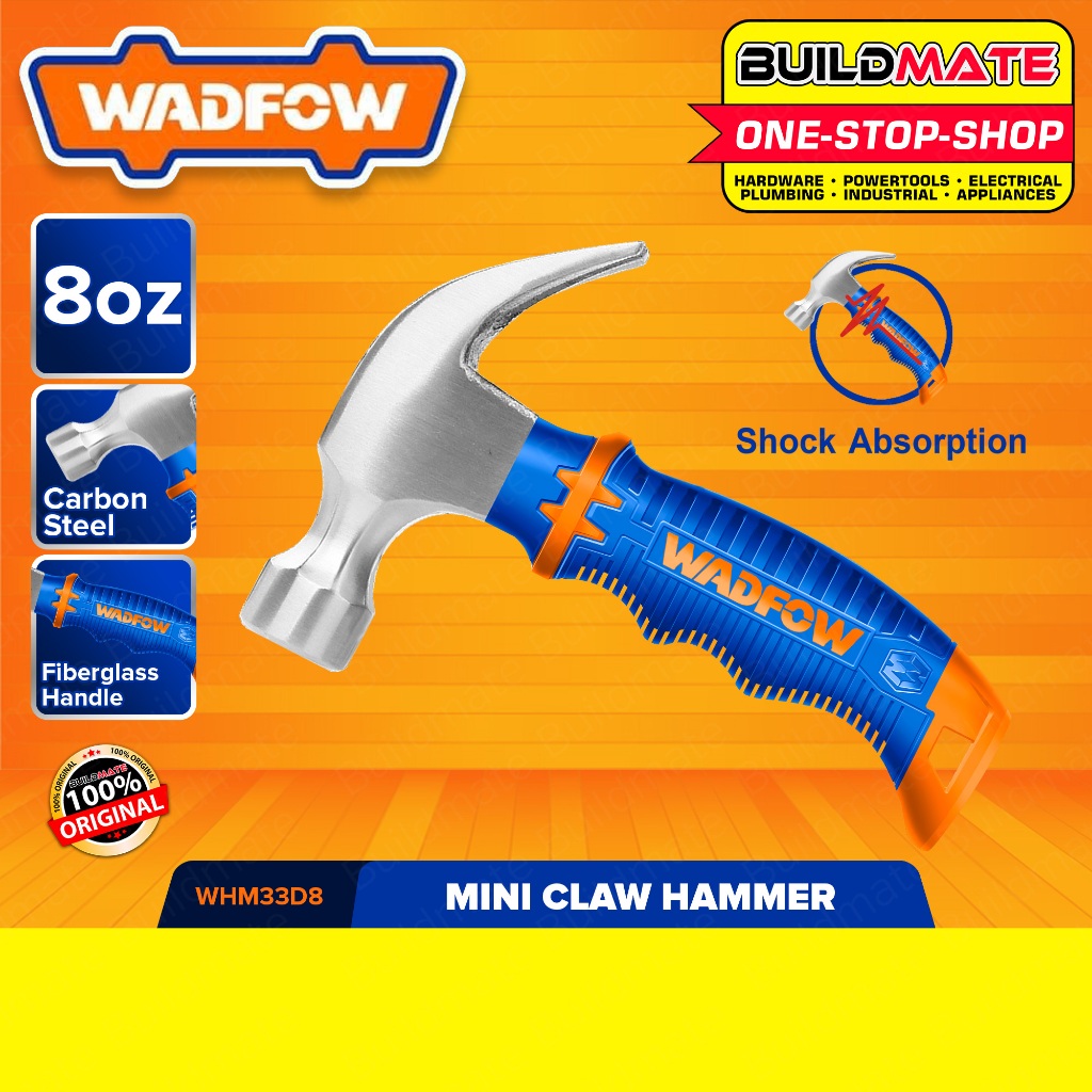 WADFOW Mini Claw Hammer 8oz Unique Fiberglass Handle Woodwork ...