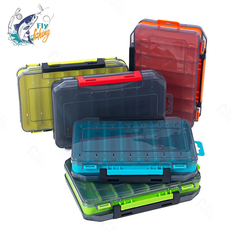 Fishing Bait Storage Box Fishing Storage Box Double Sided 14 Grid ...