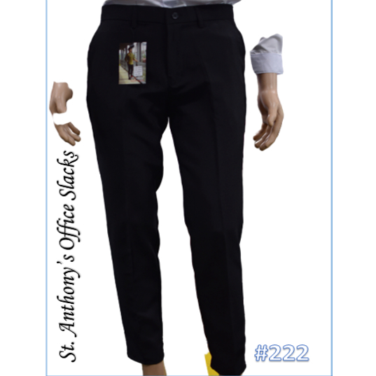 St. Anthony Slack Pants Adult #222 Black Slim Fit (Thin Fabric ...