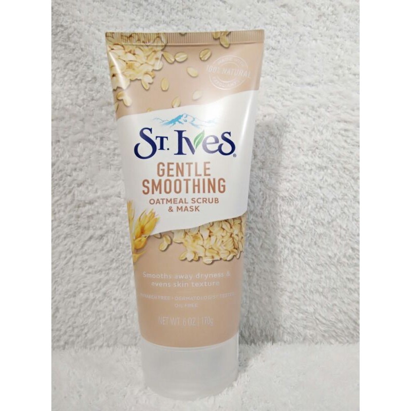 ST. IVES GENTLE SMOOTHING OATMEAL SCRUB & MASK (170G) | Shopee Philippines