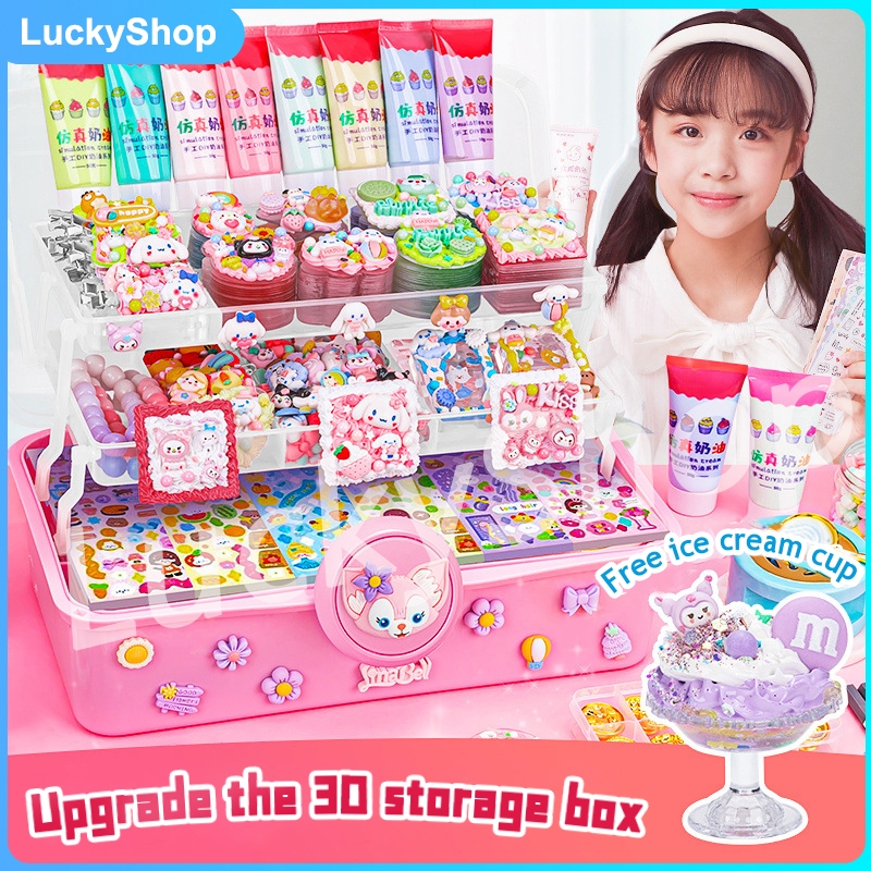 343 pcs Acrylic Sticker Goo Card DIY Kit Ice Cream Cup Guka Toys for ...