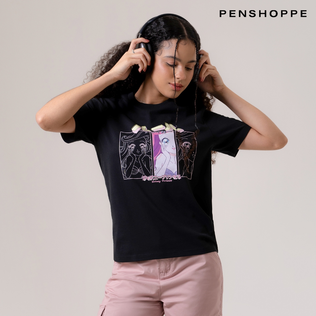 Penshoppe Disney Manga Princess Ariel Relaxed Fit Graphic T-Shirt For ...