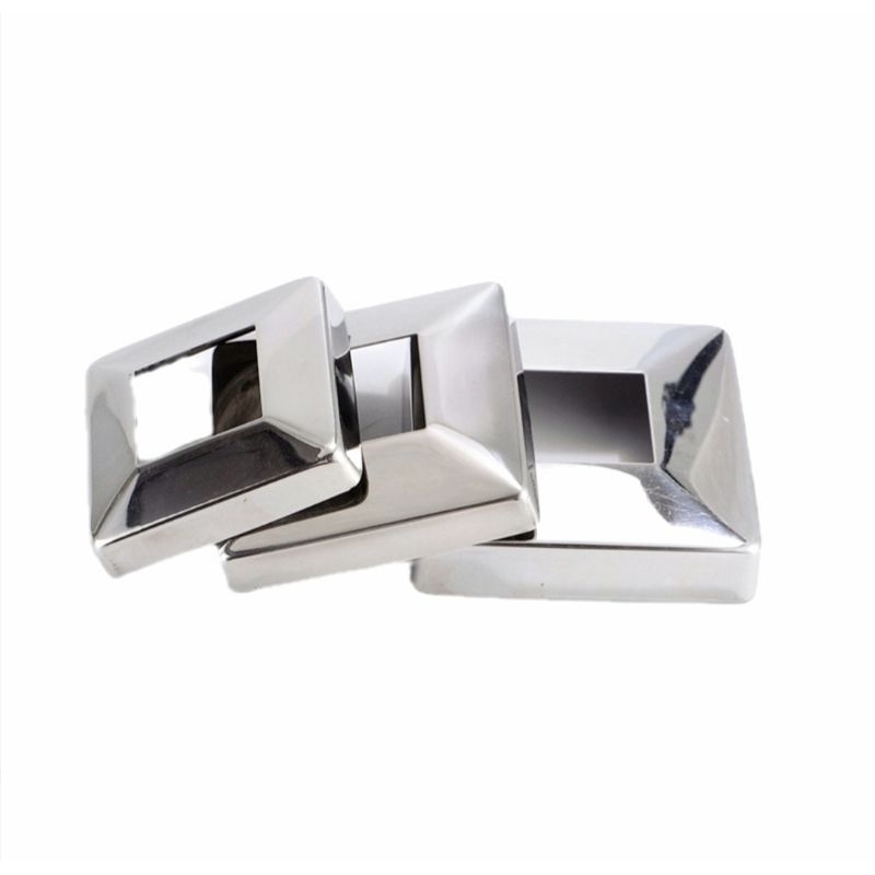 304 STAINLESS Square Tube Cover and Flange Tubular Tube Flange Cover ...