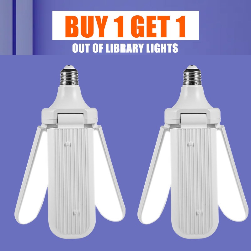 BUY 1 TAKE 1 E27 Folding Fan Bulb 45W LED Light Bulb AC 220V Foldable ...