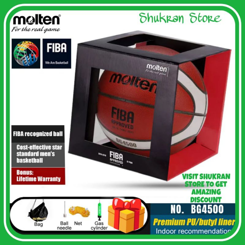 MOLTEN Basketball BG4500 (New Model) FIBA Official Composite Leather ...