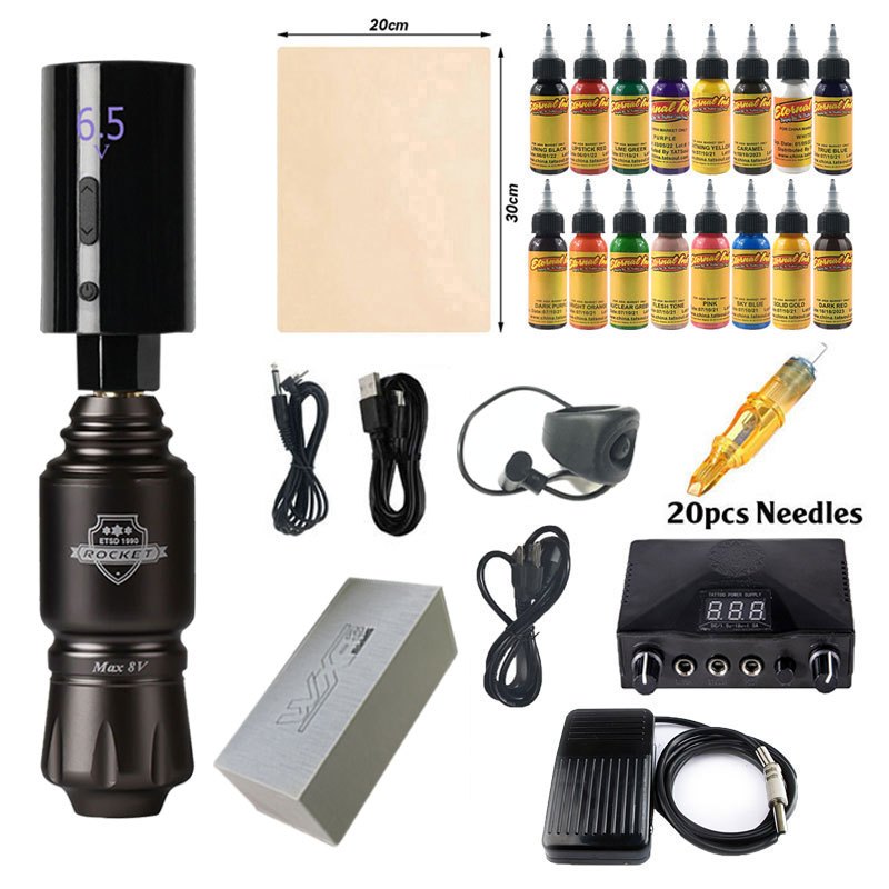 Mini Rocket Tattoo Machine Full Set Display Battery with Japan Motor ...