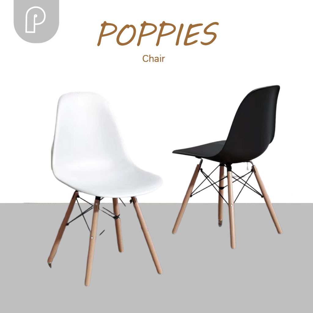 POPPIES Chair Dining Chair Living Room Chair Coffee Chair | Shopee ...