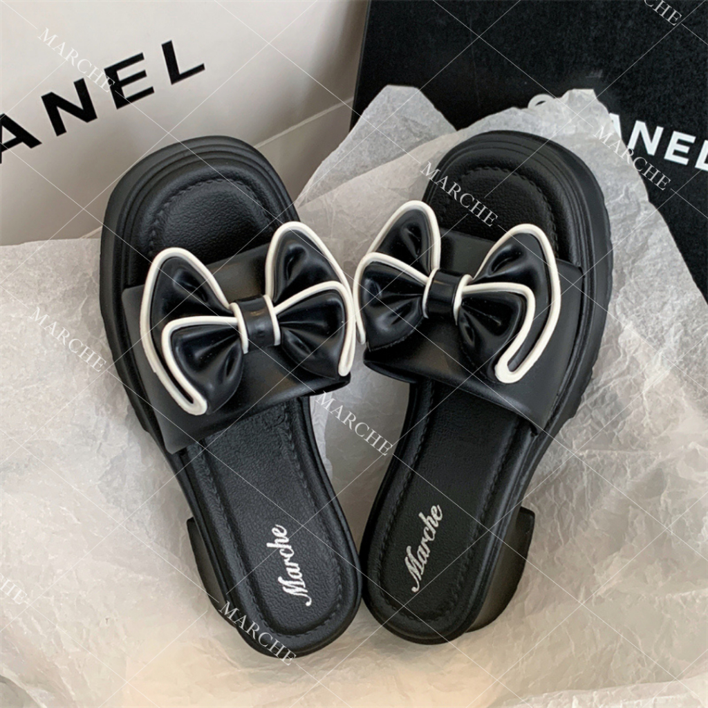 Marche 2024 New Women Wear Summer Thick-Sole Middle Heels Ribbon Strap ...