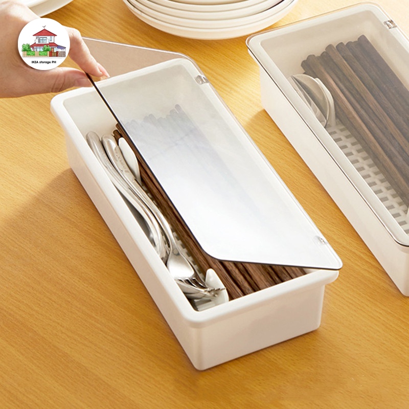 Chopsticks Box Dust-proof Tableware Storage Box Plastic Utensils ...