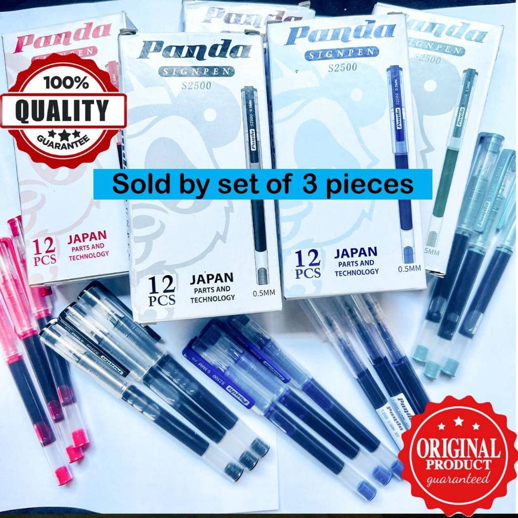 PANDA SIGN PEN S2500 0.5mm Japan parts and technology (SOLD BY SET OF 3 ...