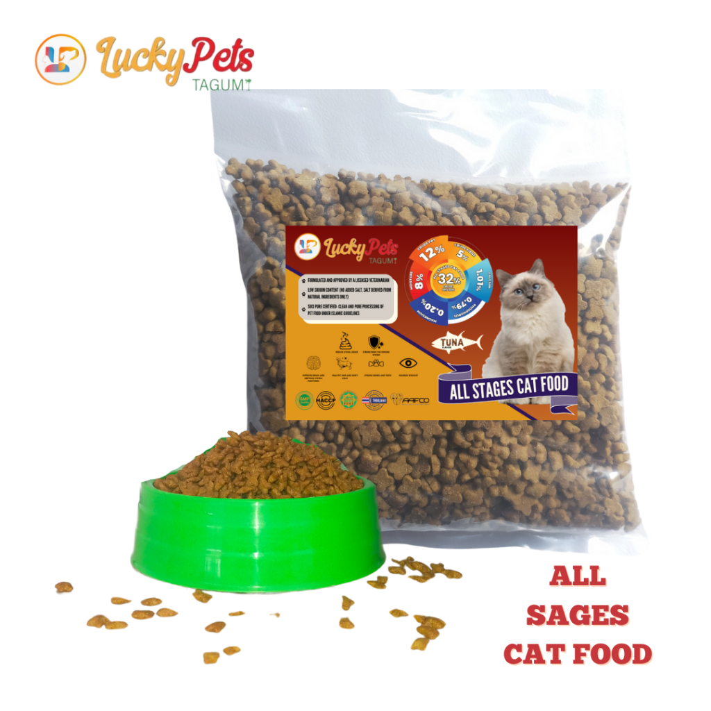 Lucky Pets All Stages Cat Food 1KG dry food natural sodium, high ...