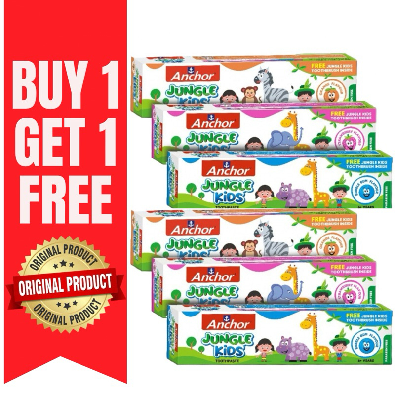 Anchor : Jungle kids Flavored Toothpaste (with toothbrush inside ...