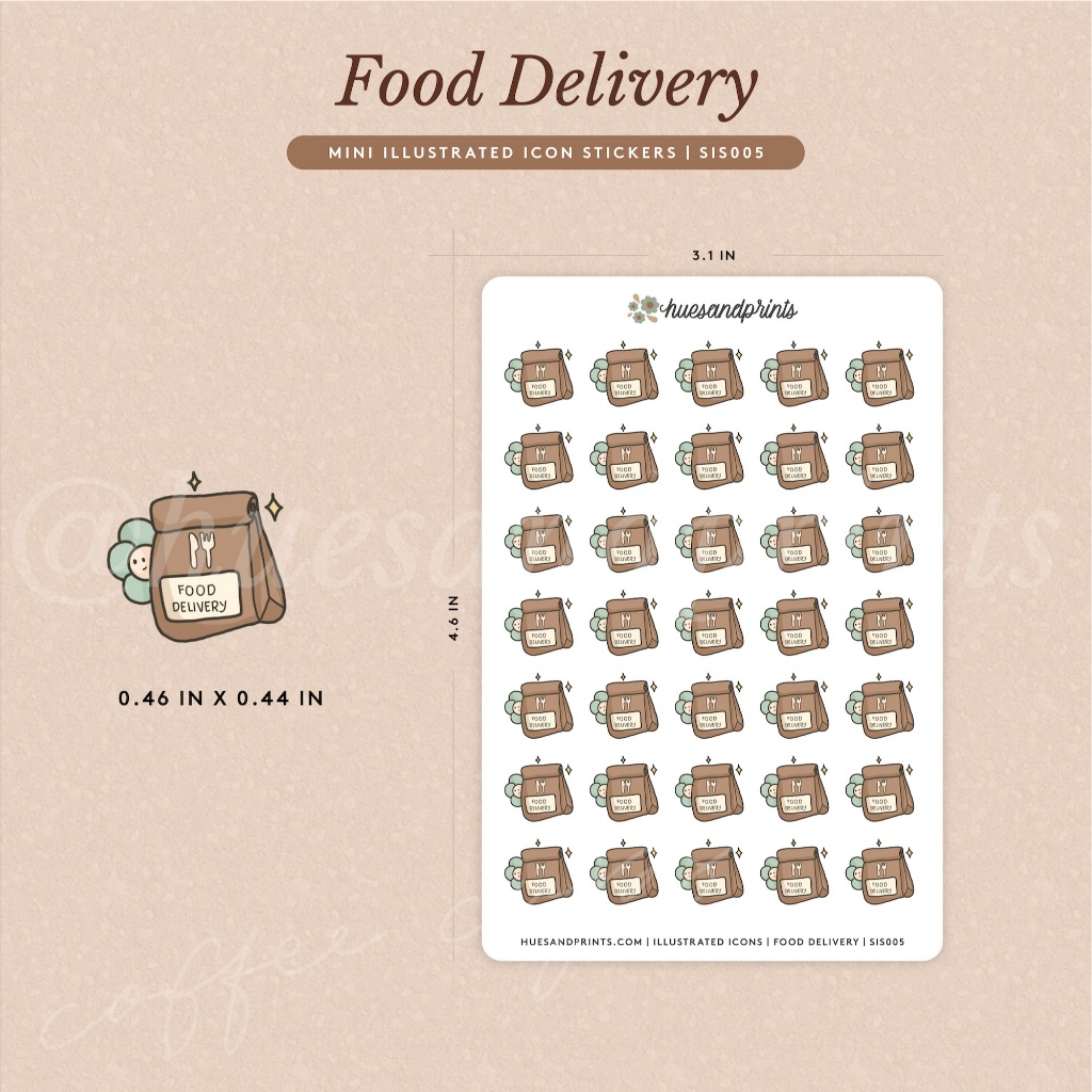 Mini Illustrated icon stickers – Food Delivery | Shopee Philippines