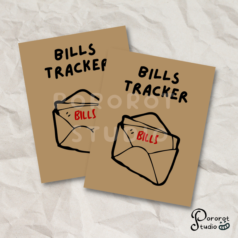 Bills Tracker Mini Notebook Diary Journal Pocket Small Stationery Kraft ...
