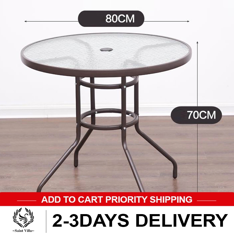 Outdoor tables and chairs tempered glass table balcony small table ...