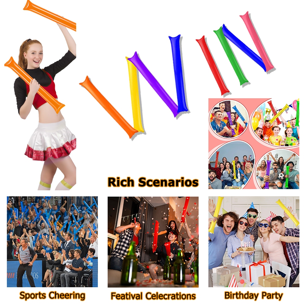 Cheering Sticks Inflatable Clap Cheering Noise Maker Balloons Party ...