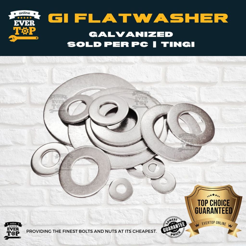 Per Piece (Galvanized) Flat Washer (Tingi) | Evertop Online | 10, 5 , 1 ...