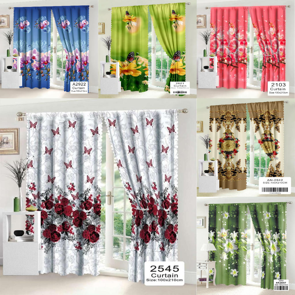 Curtina For Window Kurtina 100x210cm Design Curtain For Window Door ...