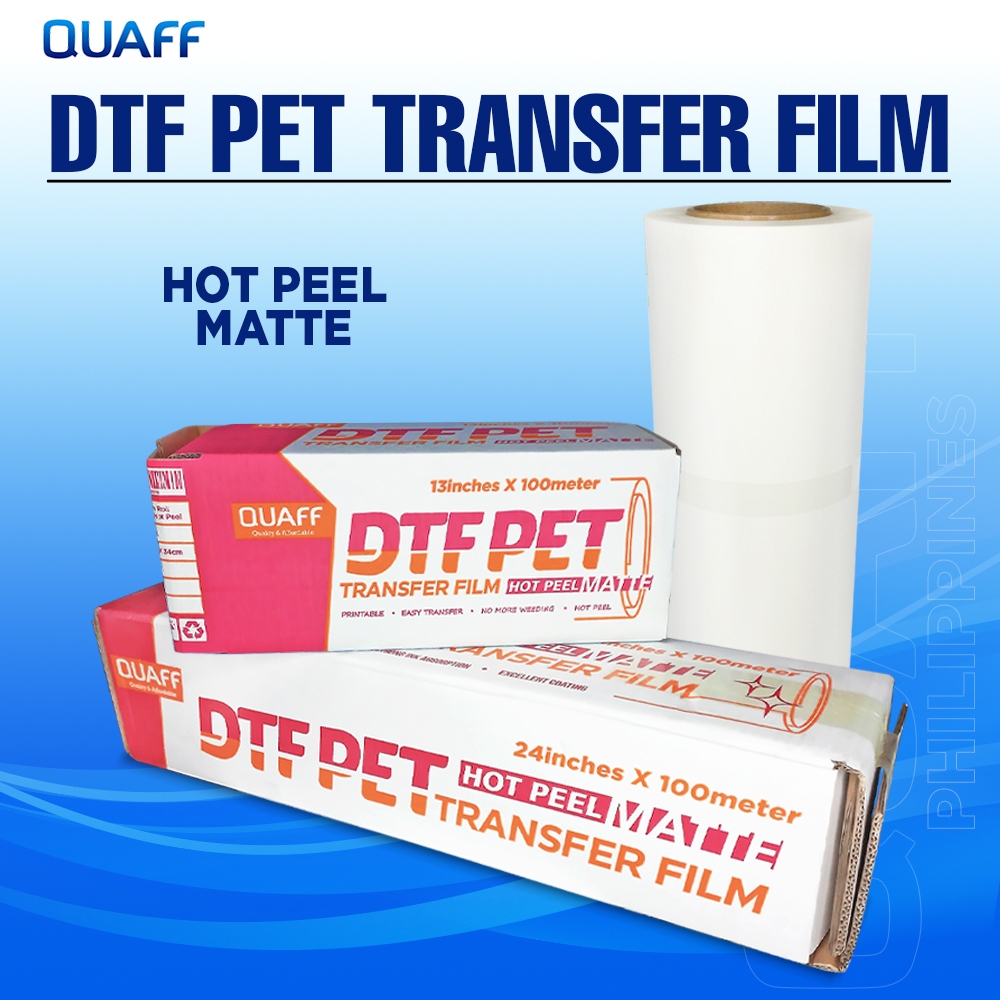 QUAFF Direct To Film PET Film Rolls Matte/Glossy 100meters DTF Film Hot ...