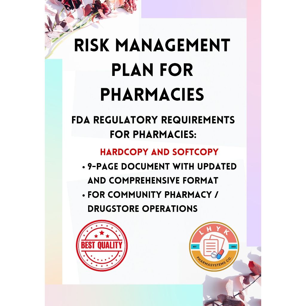UPDATED Risk Management Plan for Pharmacy (Personalized or Standard ...