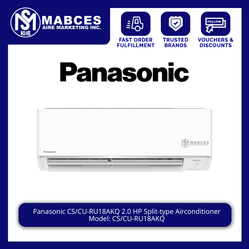 Panasonic CS/CU-RU18AKQ 2.0HP Inverter Split-type Aircon | Shopee ...
