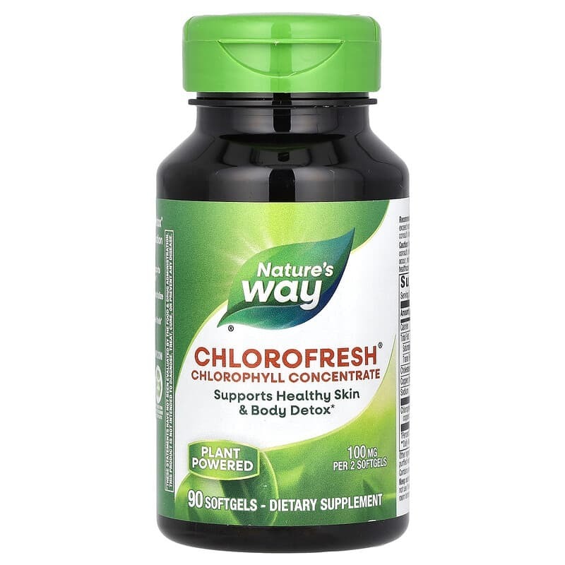 Nature's Way Chlorofresh, Chlorophyll Concentrate 100 mg 90 Softgels ...