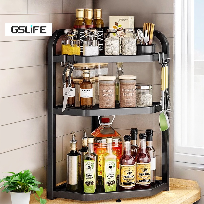 GSlife Kitchen Spice Rack Condiment Rack Seasoner Rack Kitchen ...