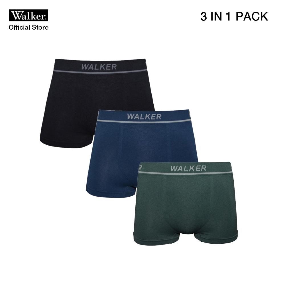 Walker Seamless Stretch Cotton Comfort Boxer Brief Bundle of 3 | Shopee ...