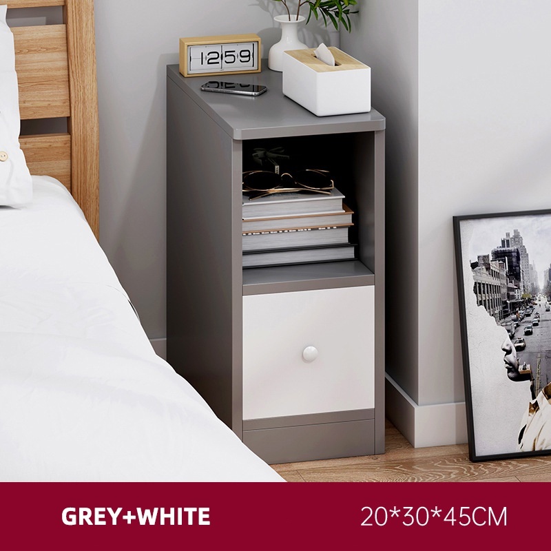 Modern bedside table minimalist bedroom wall side wooden bedside table ...