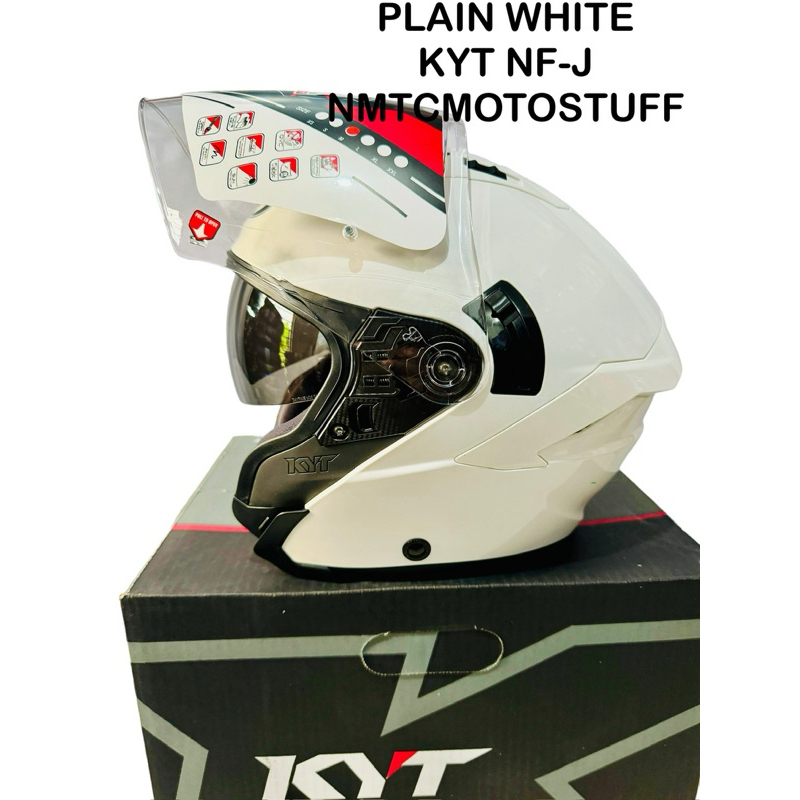 KYT NF-R / KYT NF-J HELMET FULL FACE / HALF FACE DUAL VISOR LEGIT BRAND ...