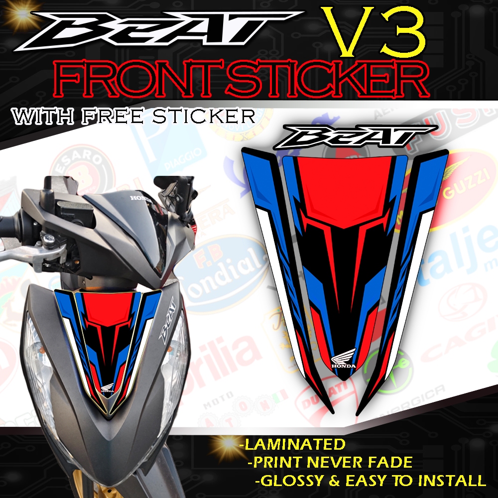 HONDA BEAT V3 FRONT STICKER / BEAT V3 FRONT STICKER / BEAT FRONT ...