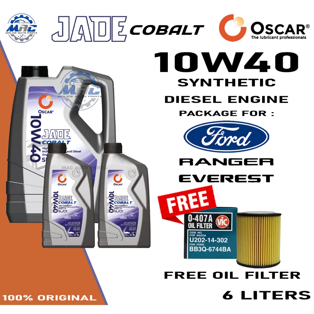 OSCAR JADE COBALT 10w40 6 LITERS Synthetic ENGINE OIL CHANGE OIL ...
