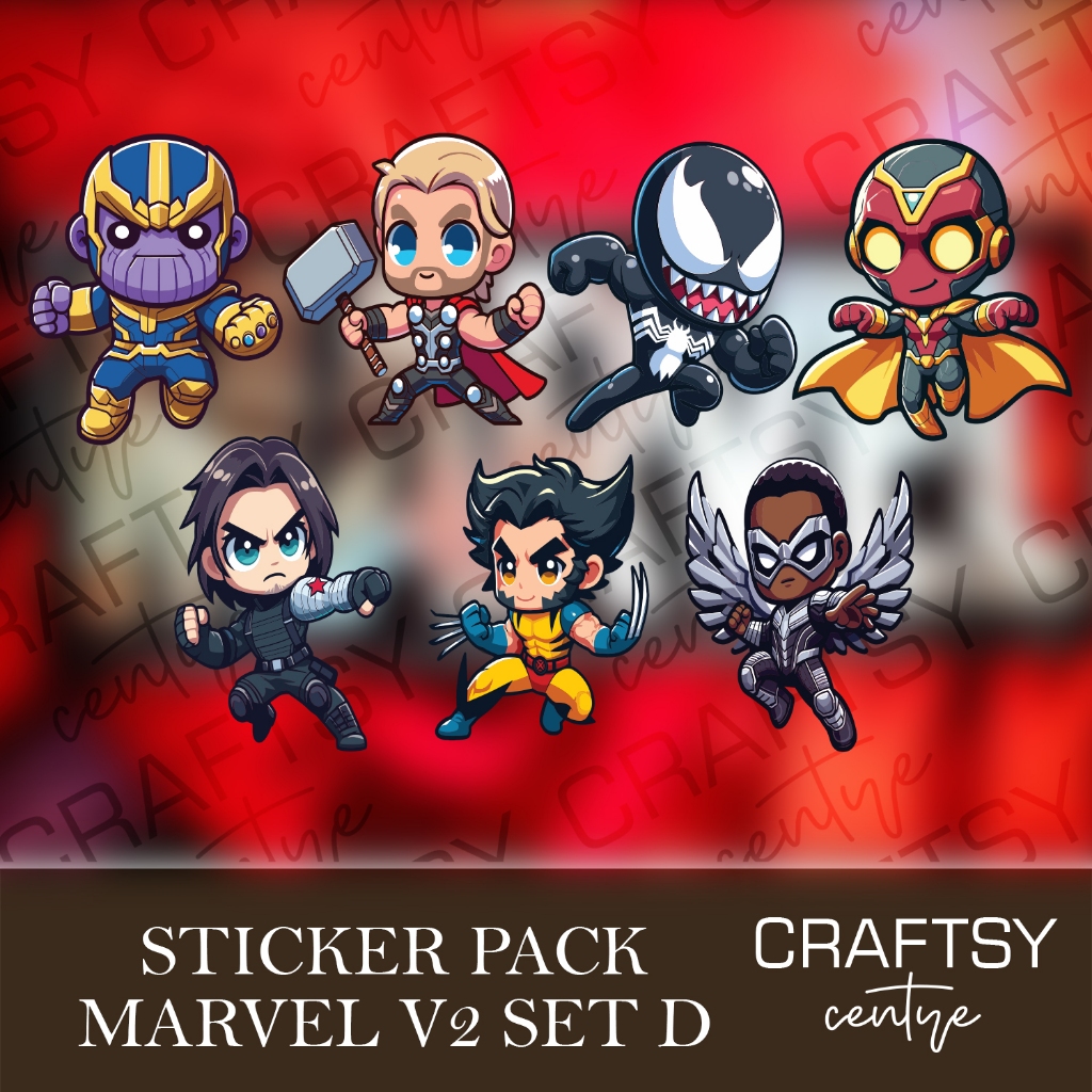 Marvel V2 Set D Sticker Pack | Craftsy Centre | Shopee Philippines