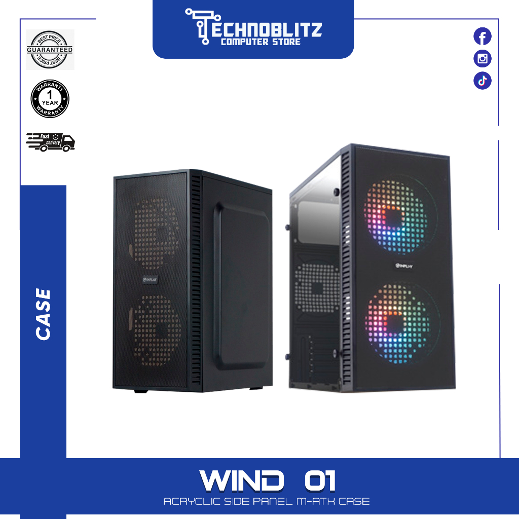 INPLAY WIND 01 BLACK PC CASE | Shopee Philippines