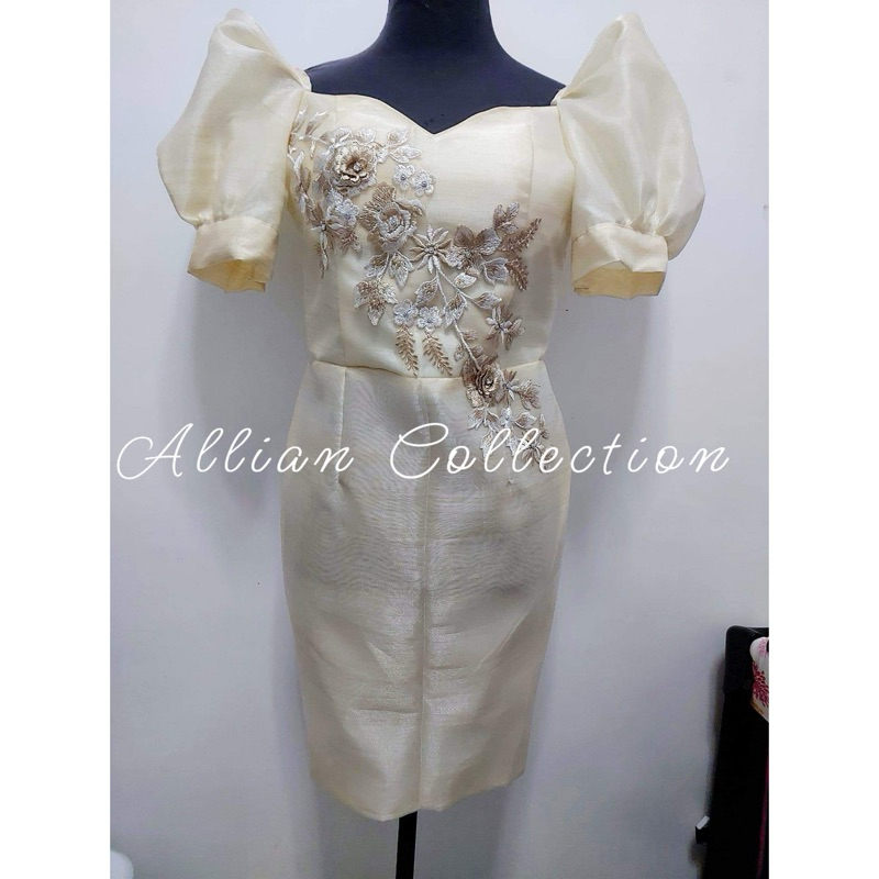 Puff SLEEVE dress pang ninang,mother gown, outaking.graduation picture ...