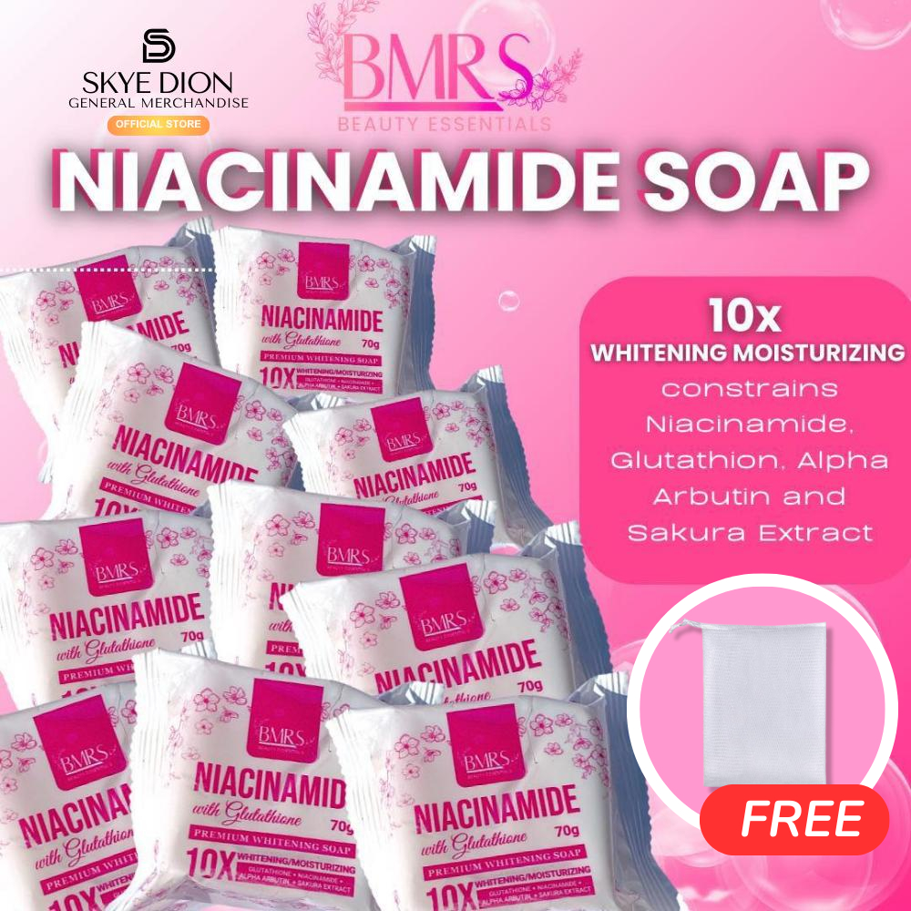 SKYE DION BMRS Niacinamide Soap 10PCS WITH FREE SOAPNET | Shopee ...