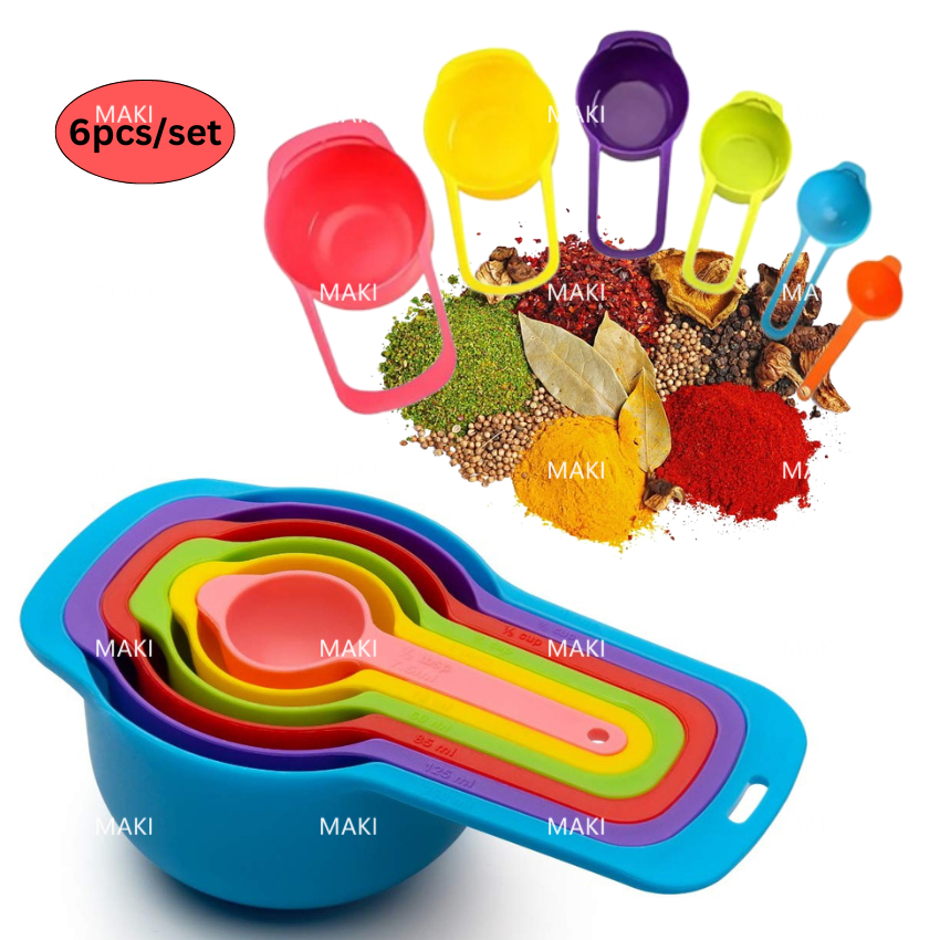 6pcs set color measuring spoon measuring cup spoon spice scooper scales ...