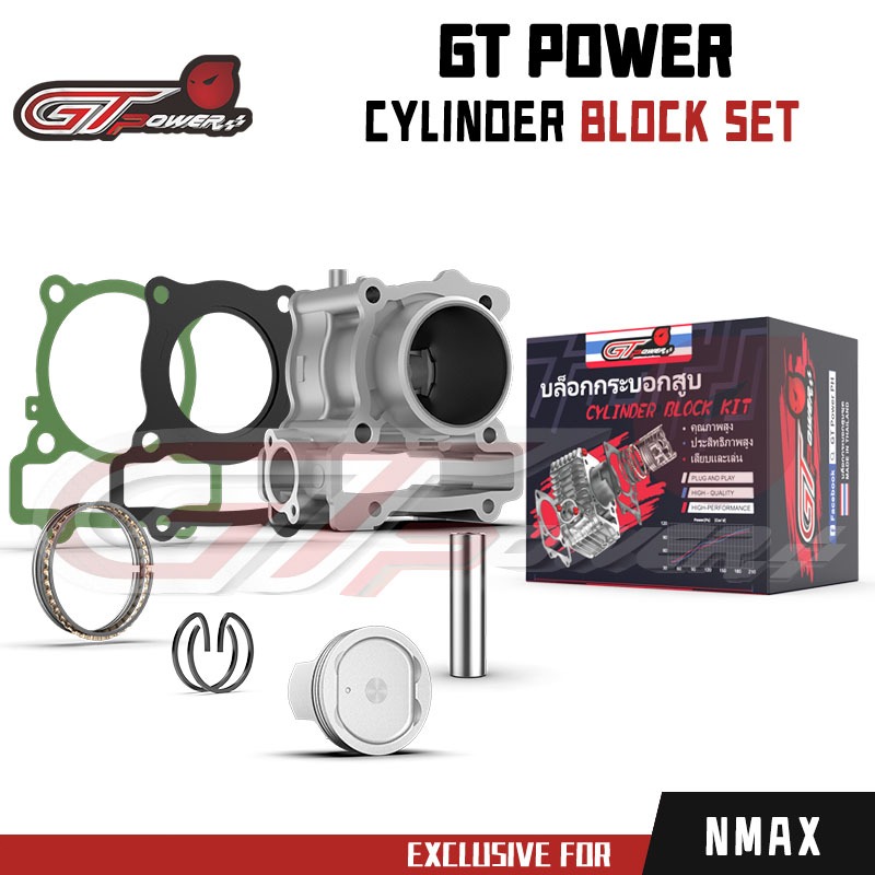 GT POWER Cylinder Block Set NMAX / AEROX V1 STD Φ58MM Made In Thailand ...