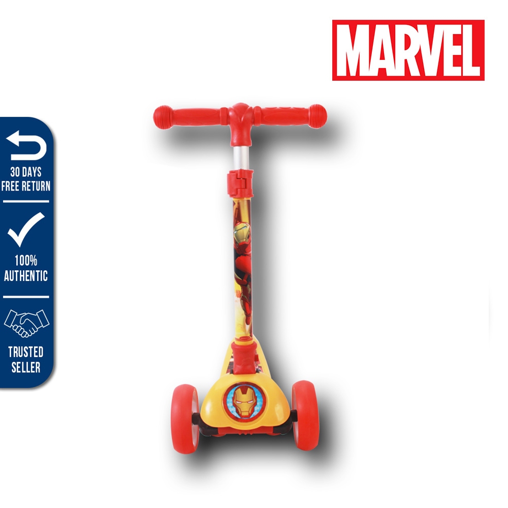 Marvel Iron Man Foldable Twist Scooter Adjustable Height Three-Wheeled ...