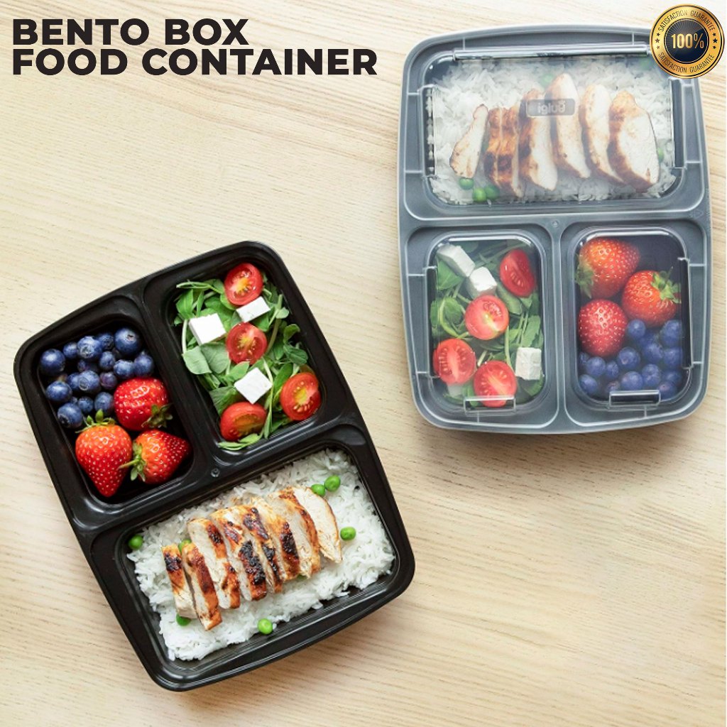 10PCS BENTO BOX RE2D 3D, 4D, 5D DIVISION ENVIRONMENTAL FRIENDLY FOOD ...