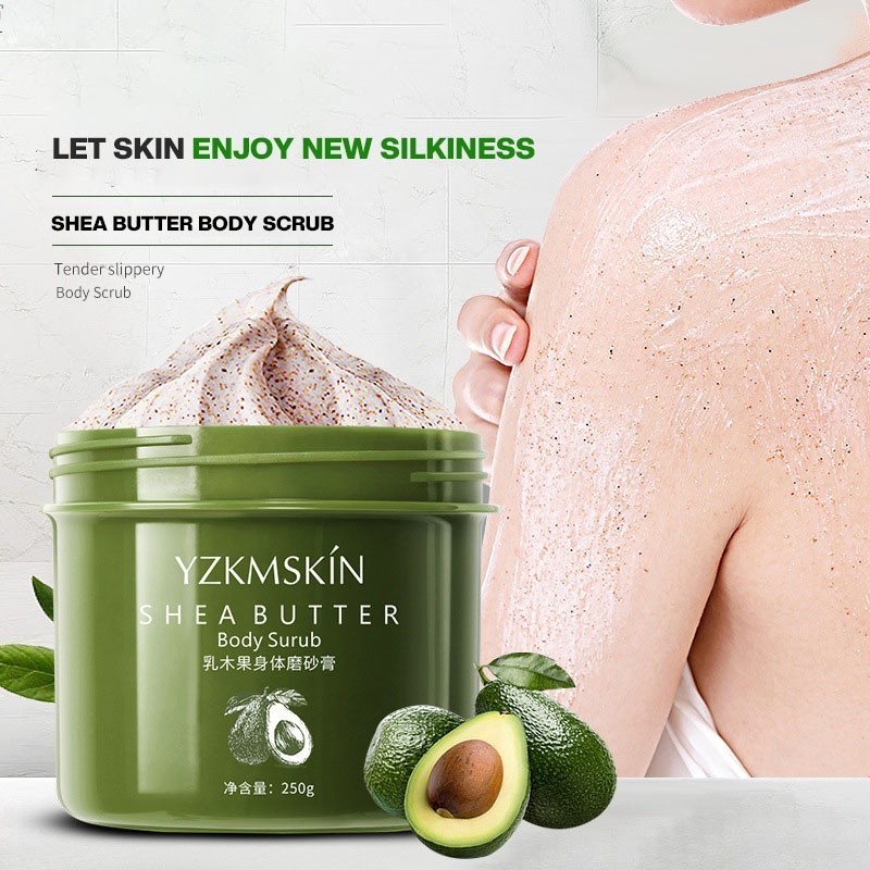 Shea Butter Body Scrub Nicotinamide Effective Whitening Exfoliating ...