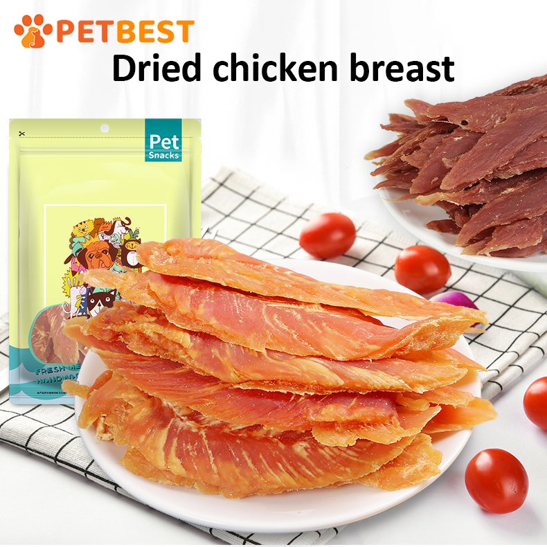 PETBEST 100g Pet Treats Dried chicken breast Bagged Dog Snack Pet Food ...