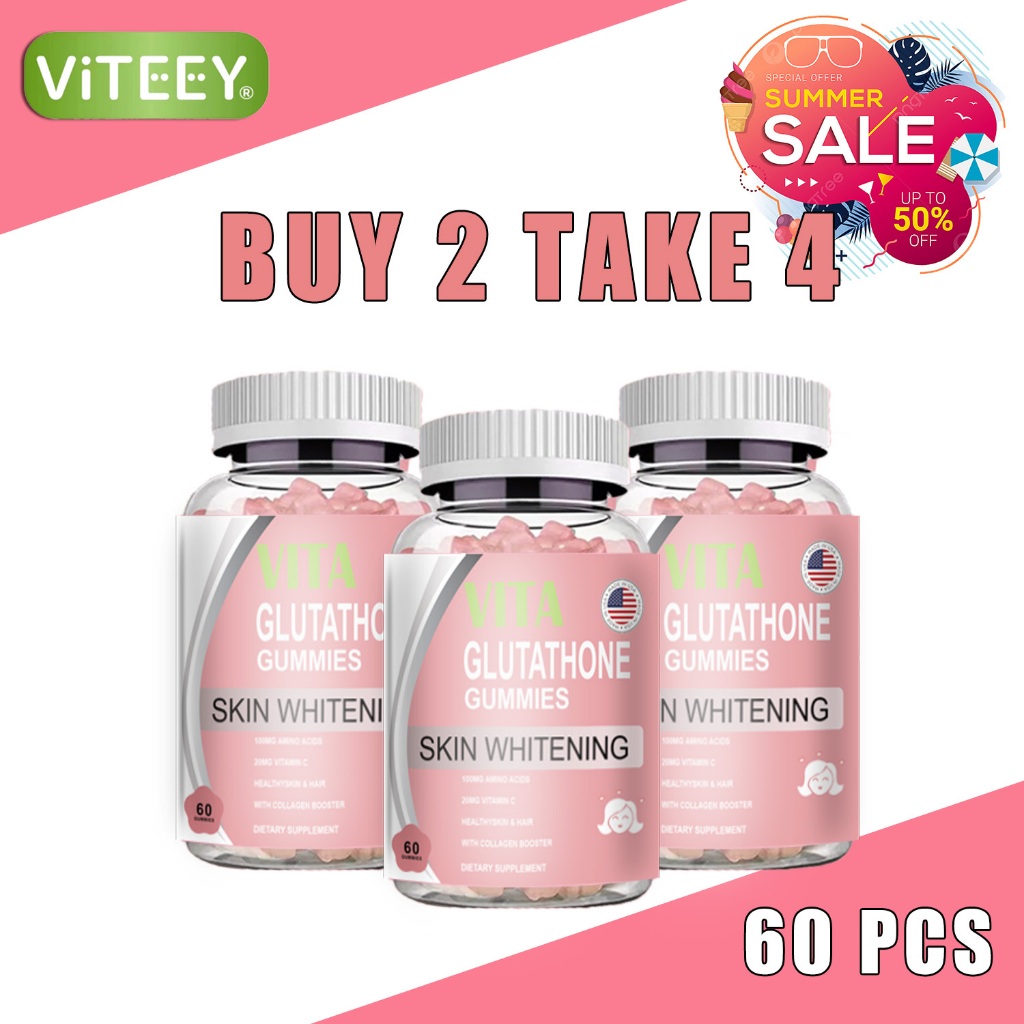VITA Glutathione Collagen Glow Gummies 60 PCS Glutagen C Health and ...