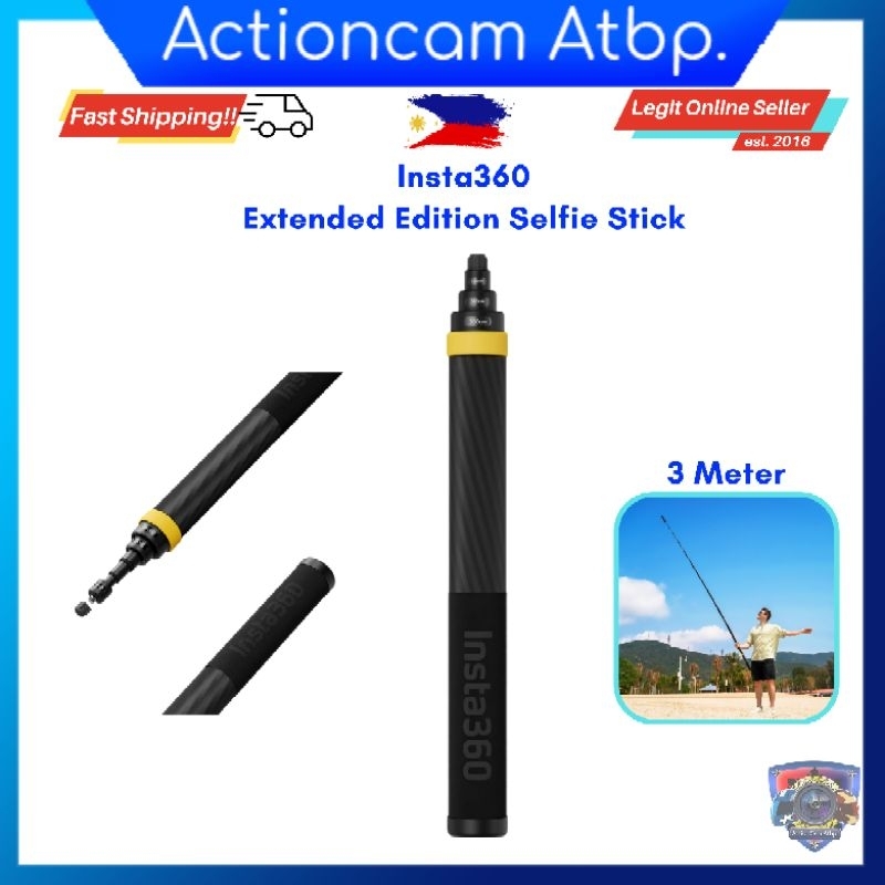 INSTA360 3M Extended Selfie Stick 3 Meter 3M Invisible Selfie Stick NEW ...