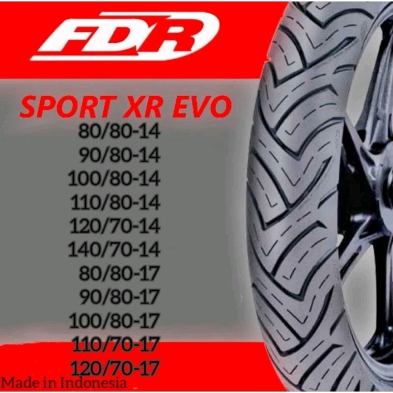 FDR Sport XR EVO TUBELESS 14,17 (PREMIUM QUALITY)(Made in Indonesia ...